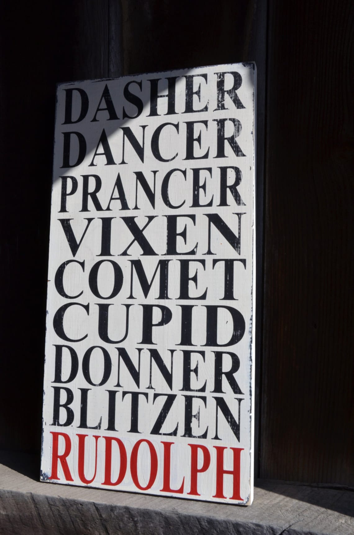 Reindeer Christmas Sign - Etsy