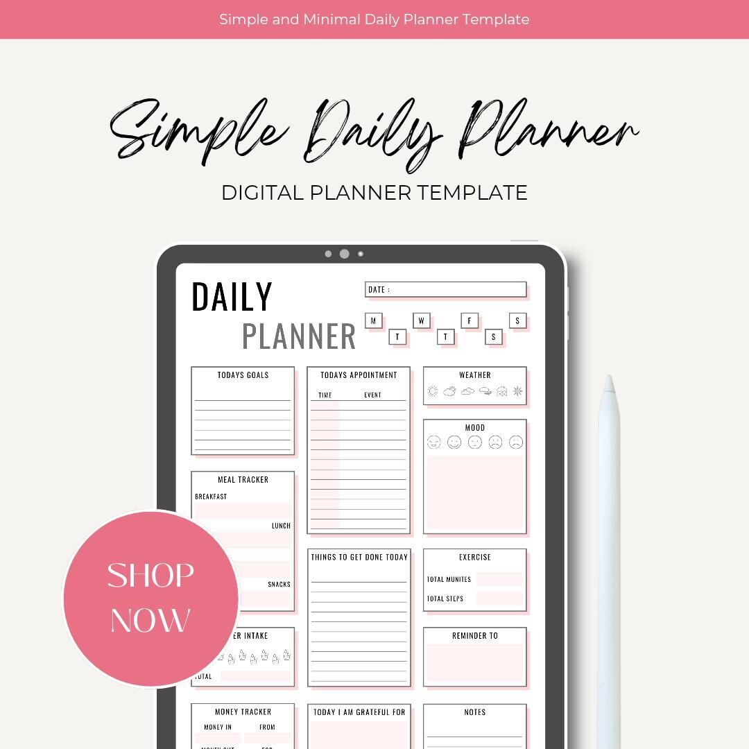 Editable iPad Daily Planner Pdf,calendar, Schedule,to-do List,tracker ...