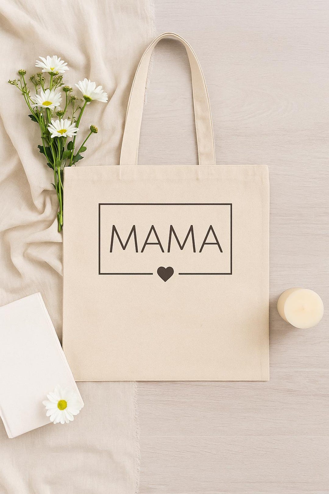 Minimalist MAMA Tote Bag -- Aesthetic Canvas Bag for Moms -- Mothers ...