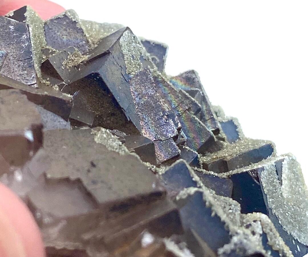 48gram Most Beautiful Natural Cubic Fluorite With Calcite Healing ...