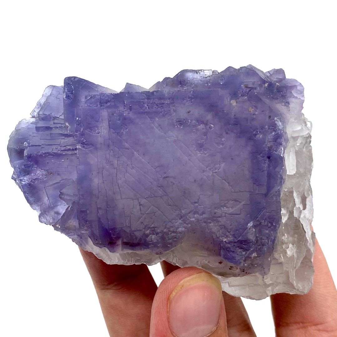 374gram Most Beautiful Natural Blue Line Fluorite Cubic Spaceman From ...