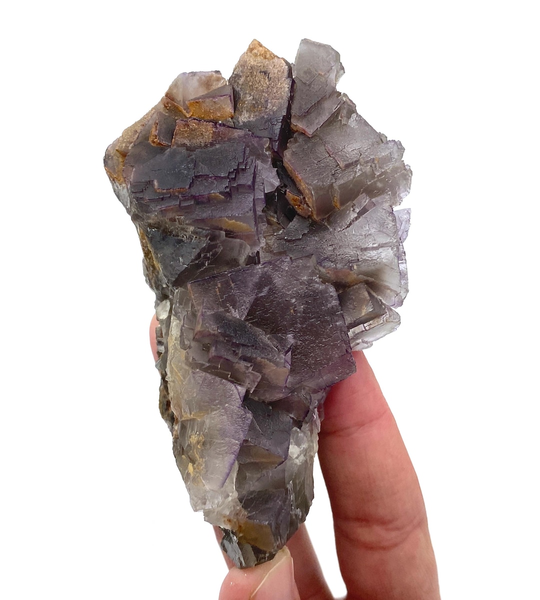 336gram Most Beautiful Natural Cubic Purple and Grey Fluorite Healing ...