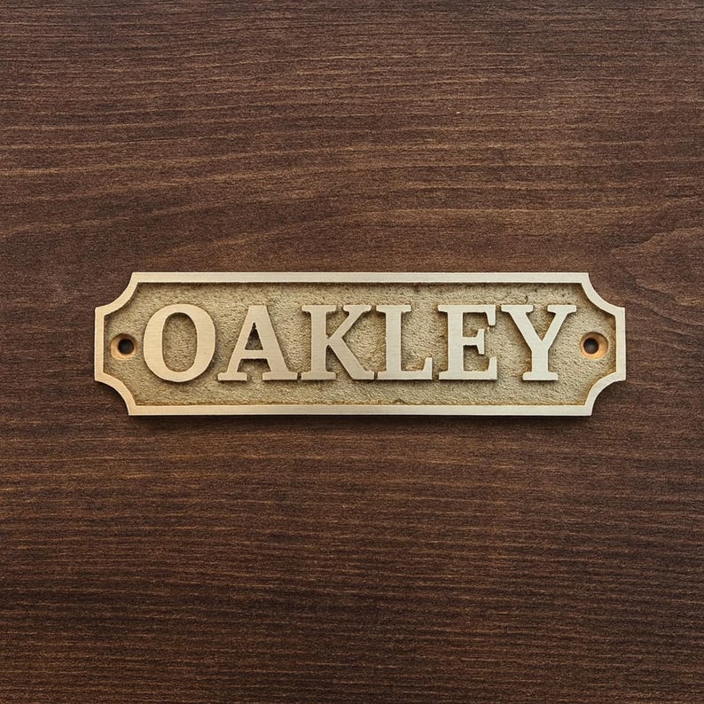 Personalized Oakley Name Plate – Custom Door Sign | Premium Engraved ...