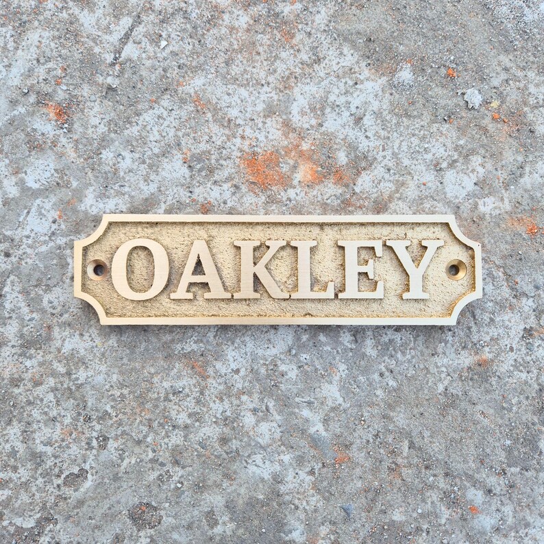 Personalized Oakley Name Plate – Custom Door Sign | Premium Engraved ...