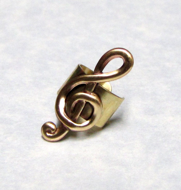 Treble Clef Musical Ear Cuff ' Right Ear ' - Etsy