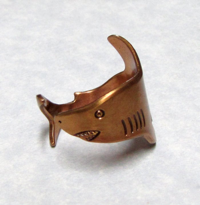 Ocean Shark Ring - Etsy