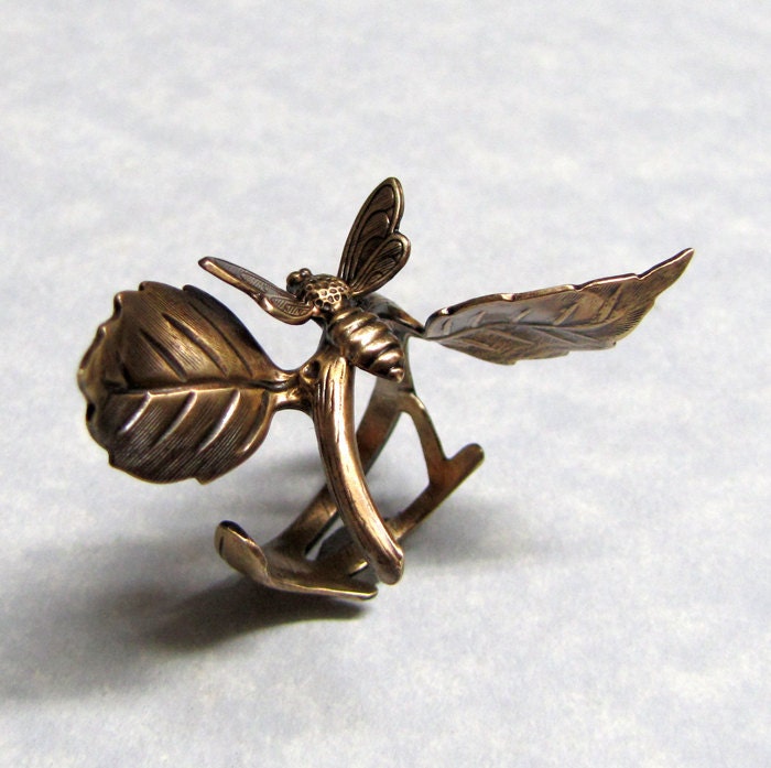 Fairy Tale Scout Bee Forest Ring Band | Etsy