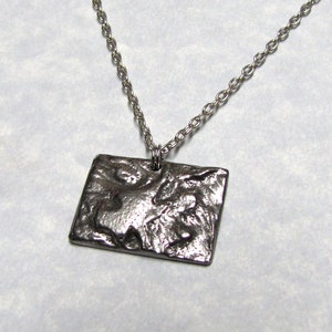Colorado State Necklace Geology Land Scape ' Stainless - Etsy