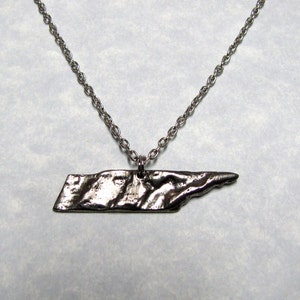 Tennessee State Pendant Geologic Design ' Stainless Steel Soldered ...