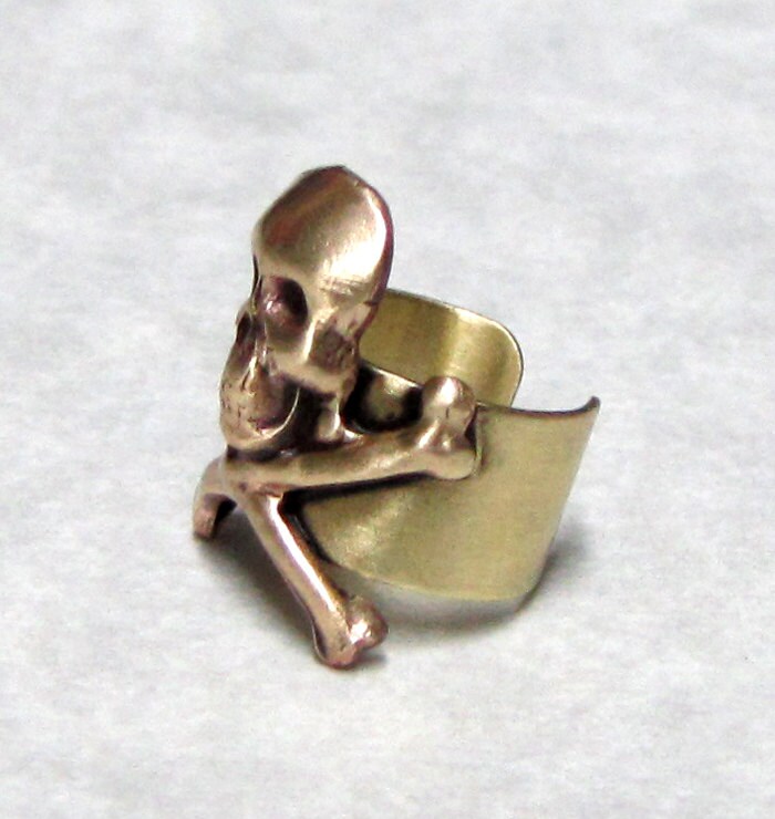 Steampunk Skull Ear Cuff - Etsy