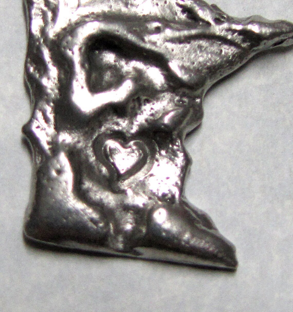 Minnesota Love State Pendant ' Stainless Steel Soldered - Etsy