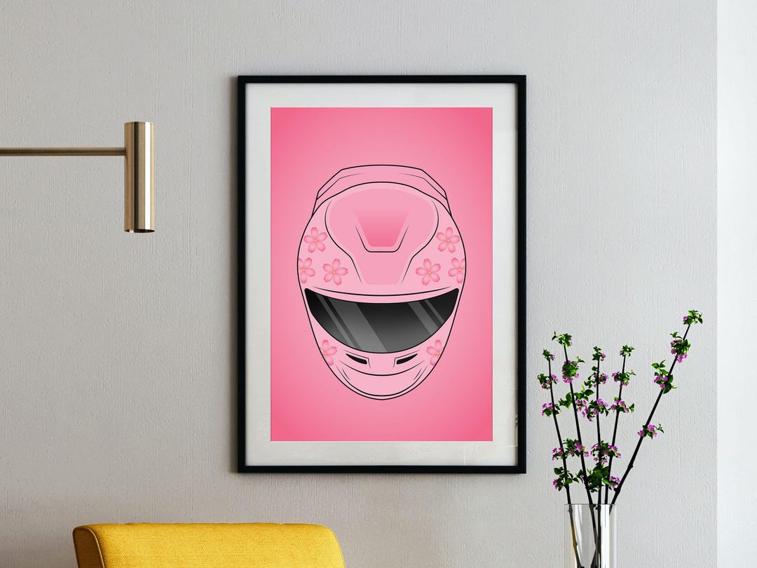 Pink Floral Racing Helmet Poster | Racing Decor, Gifts for Motorsport ...