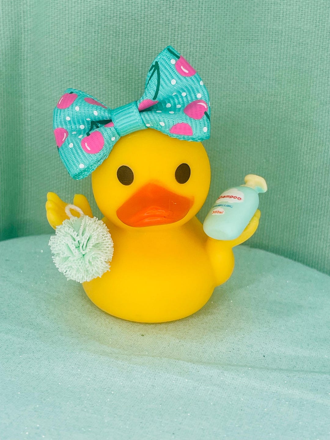 Bath-time Rubber Duck With Soap & Loofah: Squeaky Clean Queen - Etsy