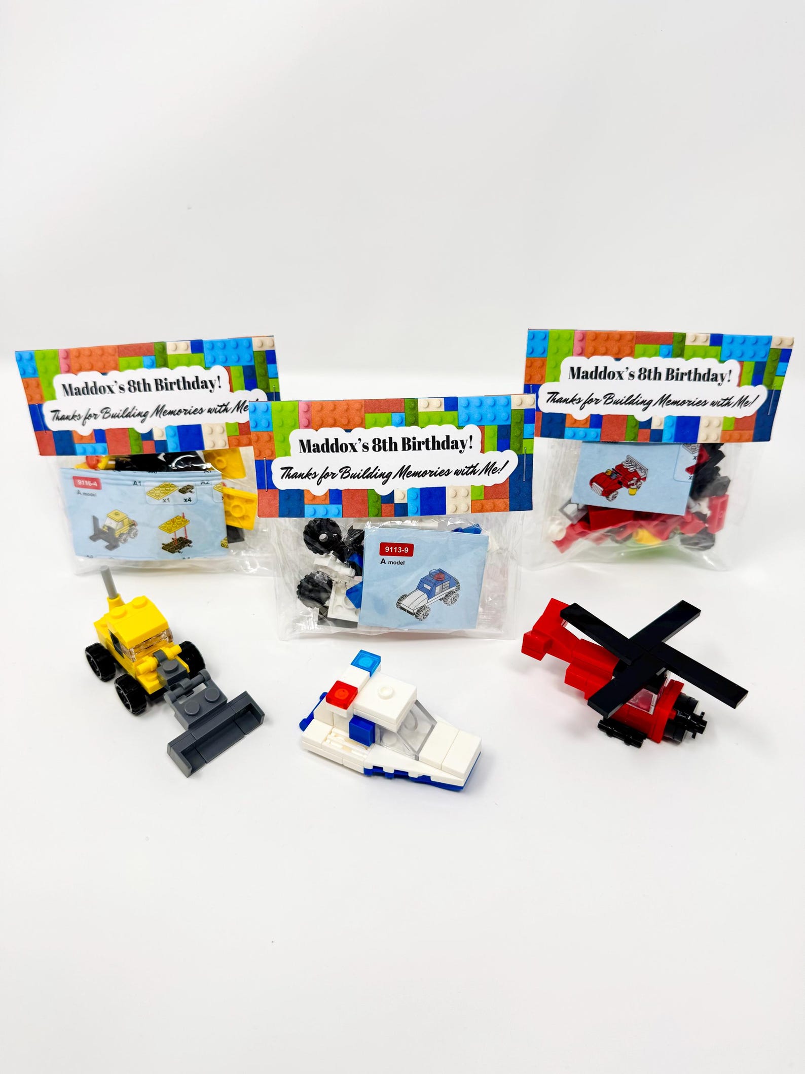 Car Building Block Party Favor for Kids Assembled Goodie Bag Custom ...