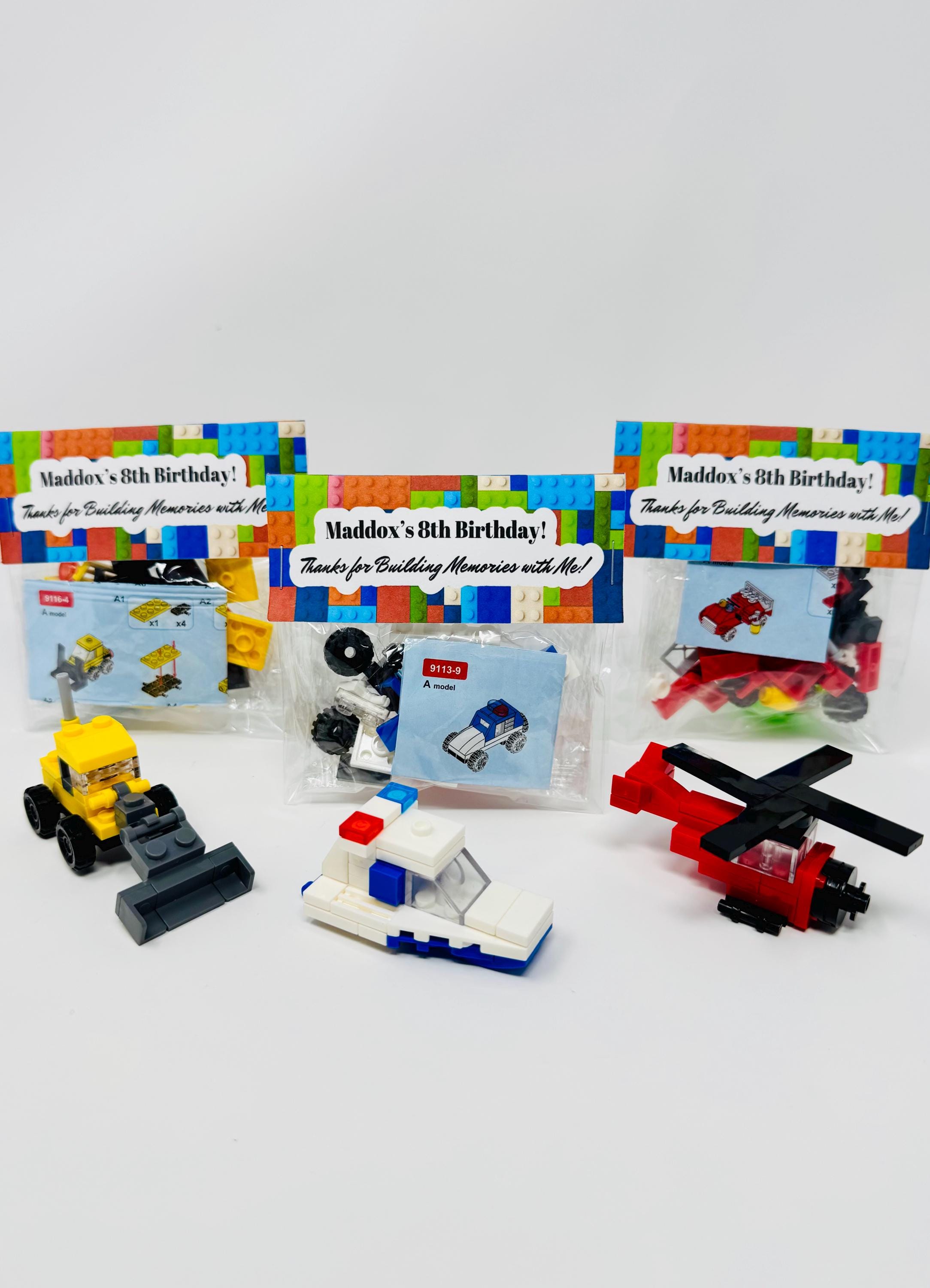 Car Building Block Party Favor for Kids Assembled Goodie Bag Custom ...