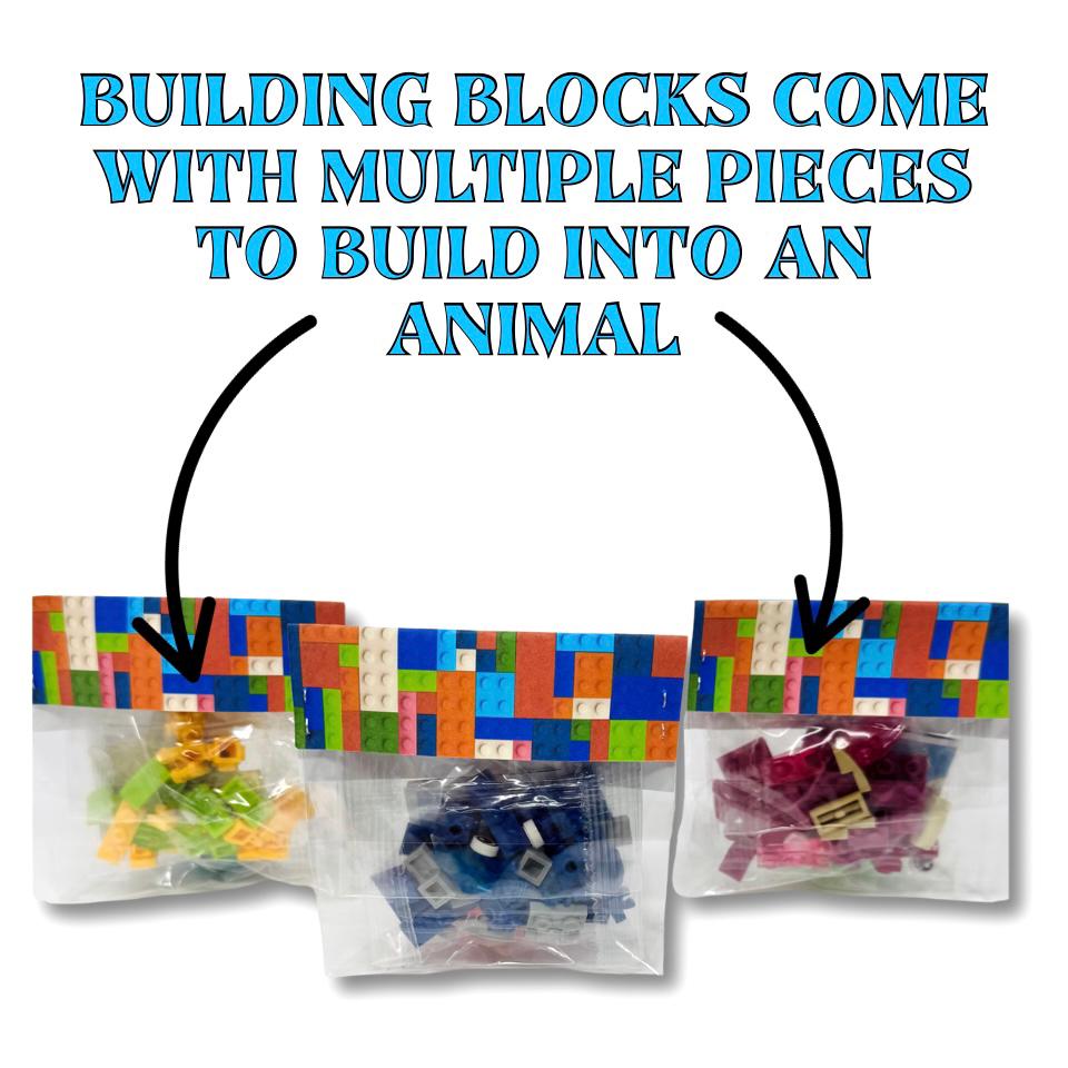 Valentine Building Block Animal Party Favor for Kids Assembled Goodie ...
