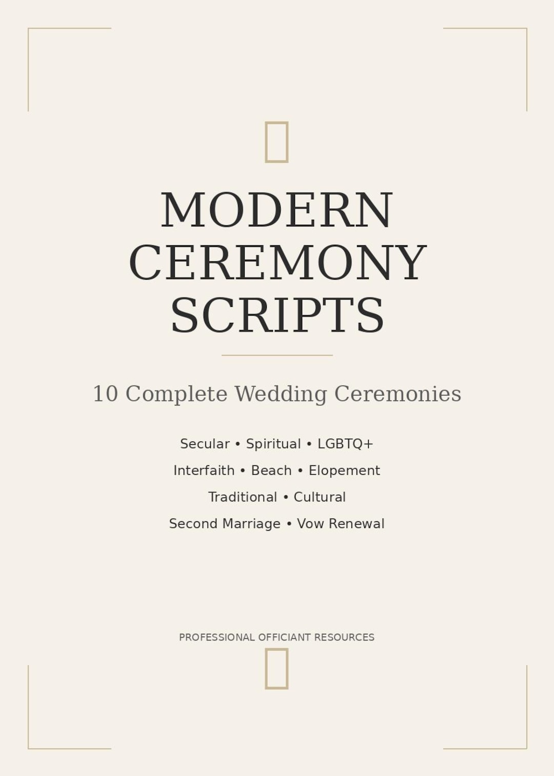 Wedding Officiant Script Template: 10 Editable Ceremony Vows (canva ...
