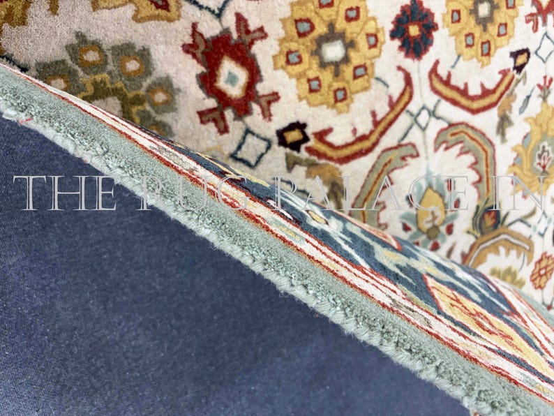 Handmade Wool Area Rug: Multi Color Traditional Oriental Design - Etsy