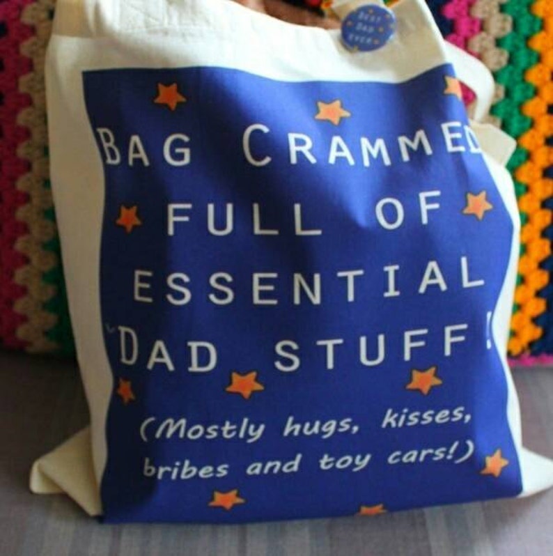 Dad Stuff Tote Bag Gift for New Dad Funny Daddy Bag | Etsy