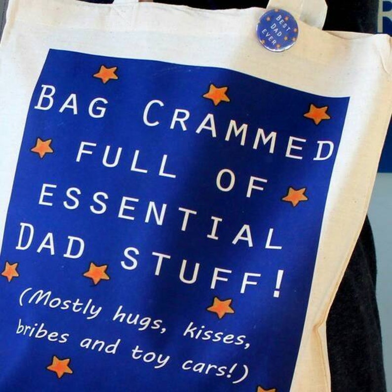 Dad Stuff Tote Bag Gift for New Dad Funny Daddy Bag | Etsy