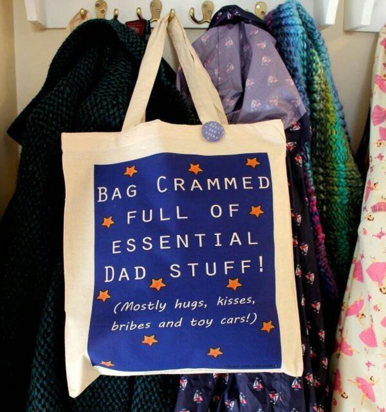 Dad Stuff Tote Bag Gift for New Dad Funny Daddy Bag | Etsy