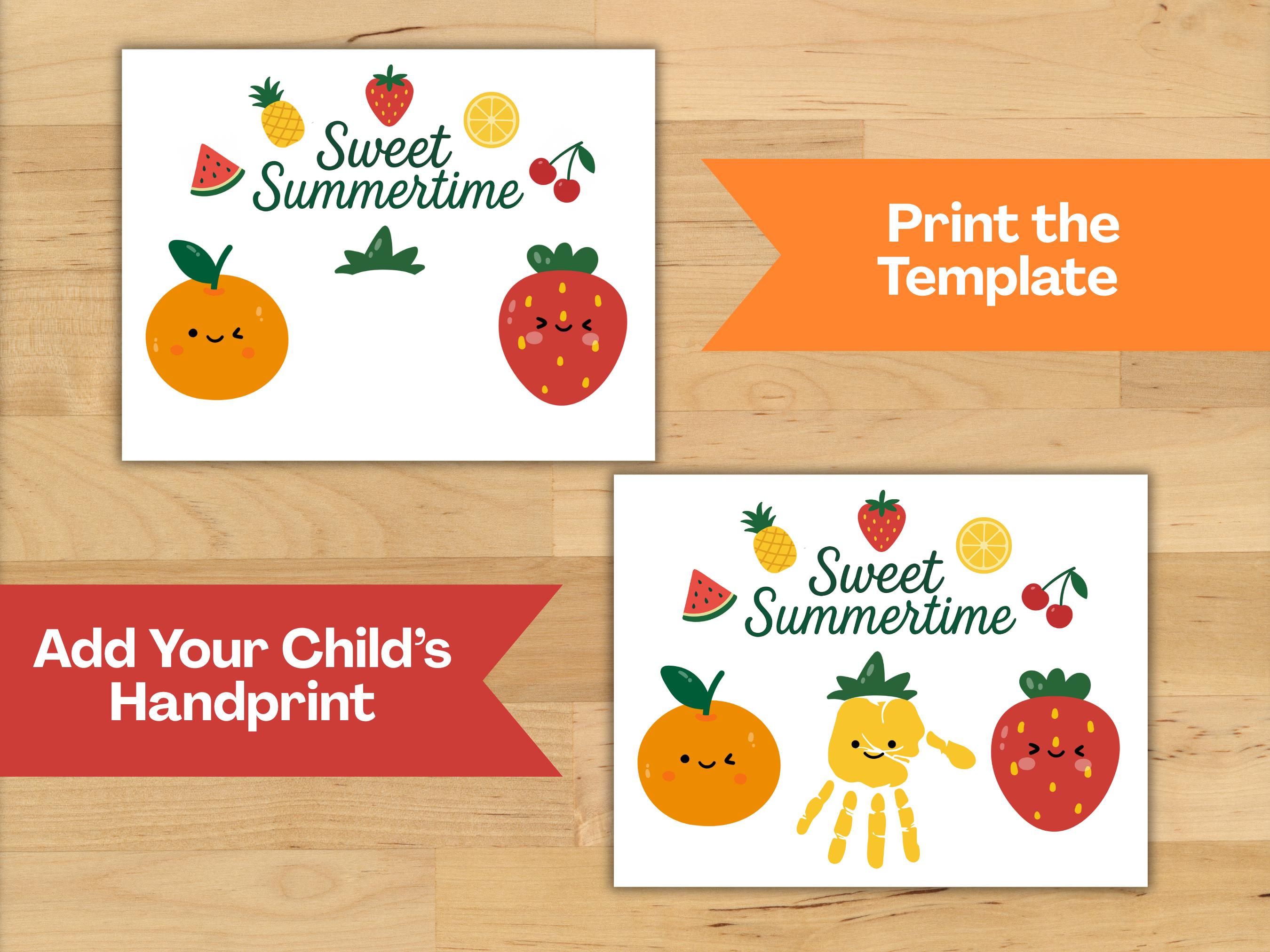 Pineapple Handprint Art: Summer Fruit Craft for Kids (PDF Download) - Etsy
