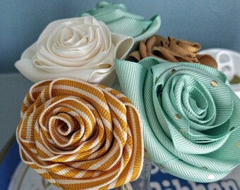 Ribbon rose bouquet | Etsy