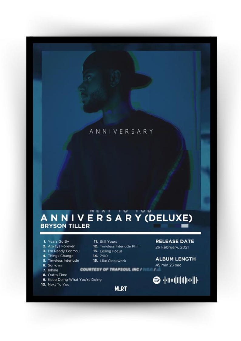 Anniversary (deluxe) - Bryson Tiller Poster - Etsy