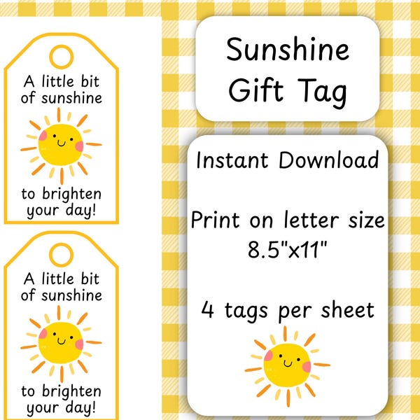 Sunshine Printables - Etsy