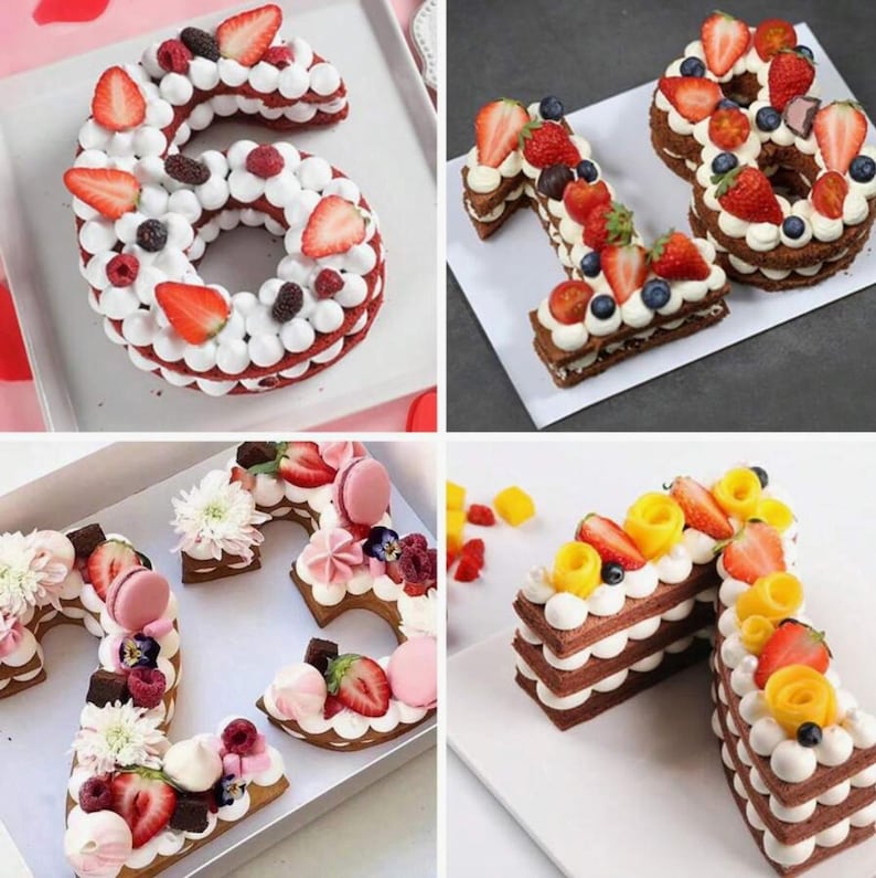 Cake Template Bundle: A-Z Letters, 0-9 Numbers, Shapes - Printable ...