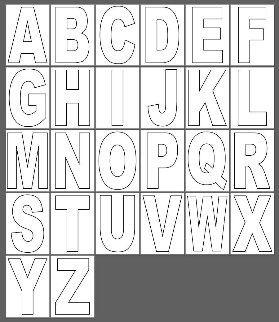 Cake Template Bundle: A-Z Letters, 0-9 Numbers, Shapes - Printable ...