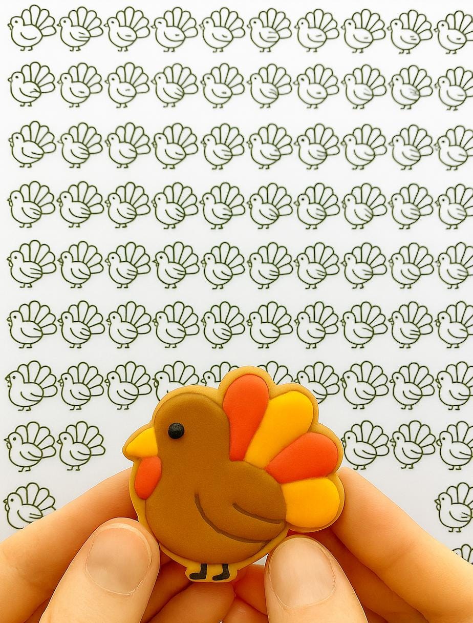 Thanksgiving Royal Icing Transfer Sheets: Fall Cookie Decor (PDF ...
