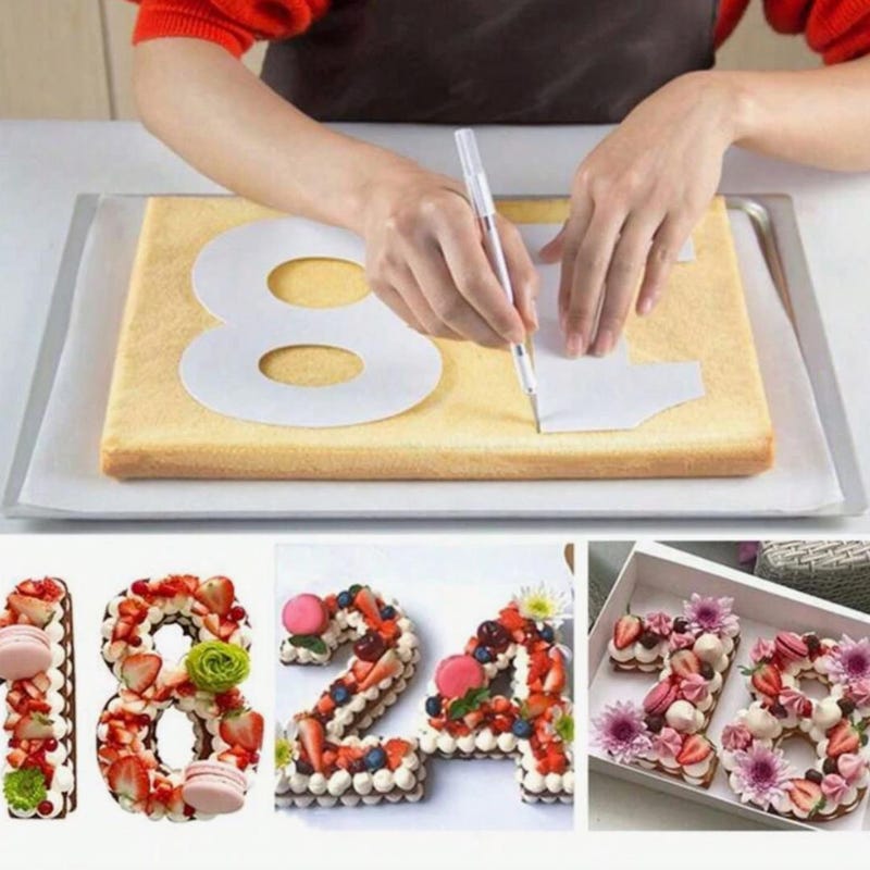 Alphabet Baking Stencils - Etsy UK