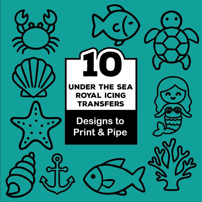 Sea Animals Icing for Cake - Etsy UK