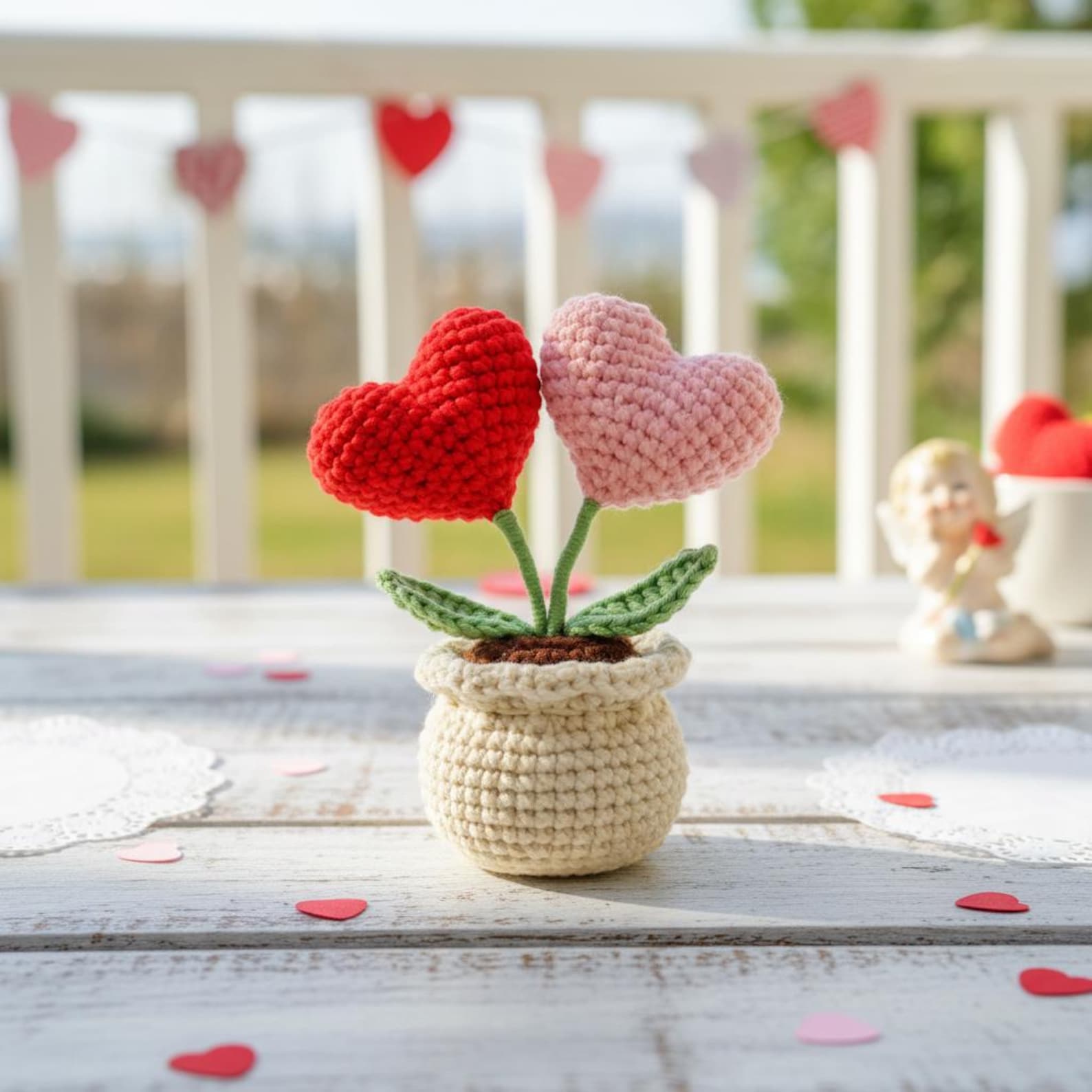 Heart Plant Pot Crochet Pattern - Easy Crochet Mothers Day Gift for Mom ...