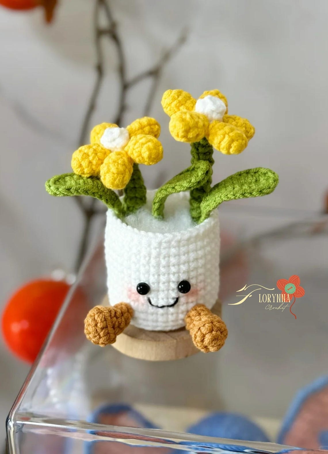 Crochet Flower Pot PDF Pattern, Cute Flower Pot Amigurumi, Crochet ...