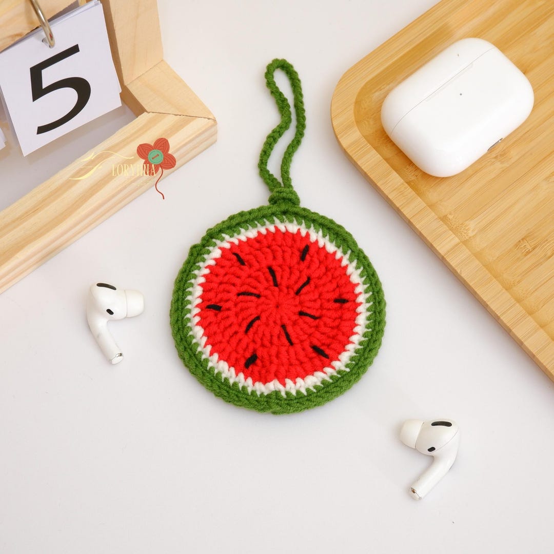 Fruit Coin Pouch Crochet Pattern PDF, Cute Watermelon Pouch, Handmade ...
