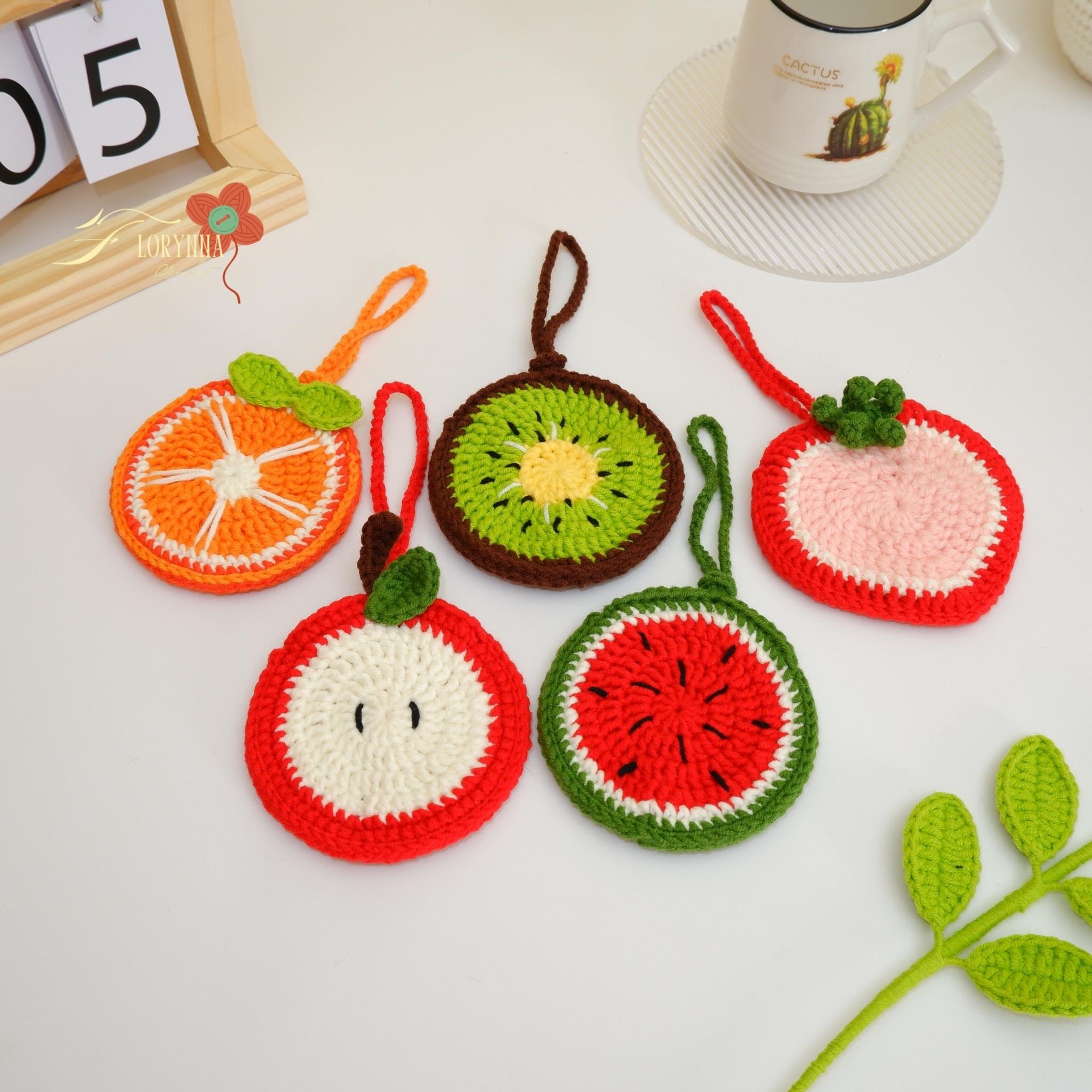Fruit Coin Pouch Crochet Pattern PDF, Cute Watermelon Pouch, Handmade ...