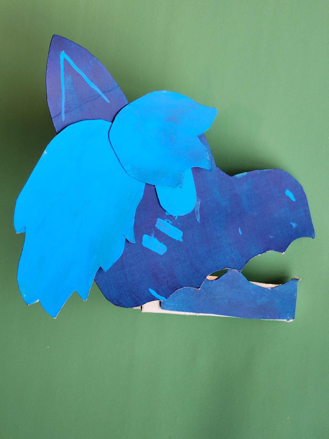 One-sided Protogen Cardboard Dragon Puppet - Etsy