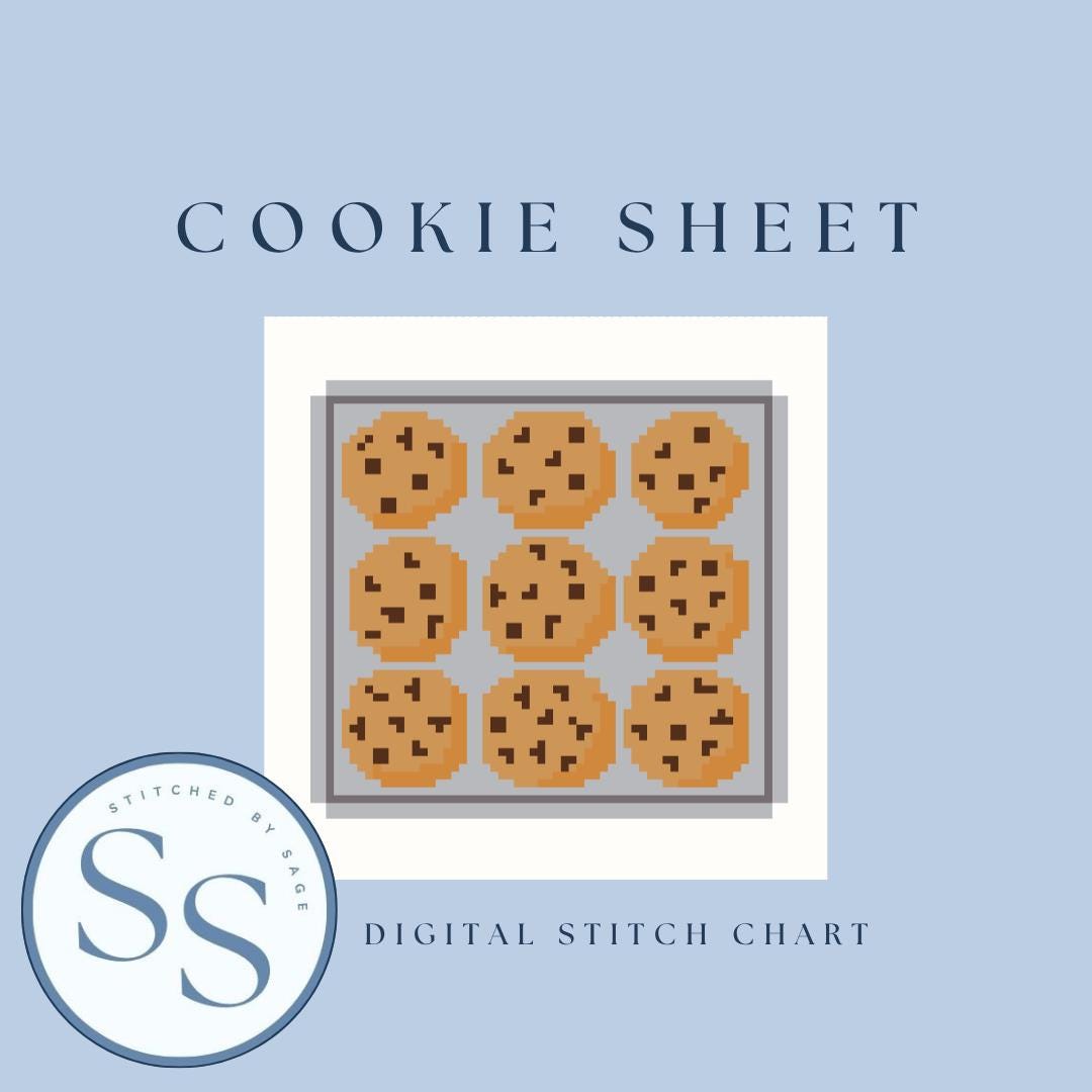 Cookie Sheet Needlepoint Pattern: Easy DIY Design (digital Download ...