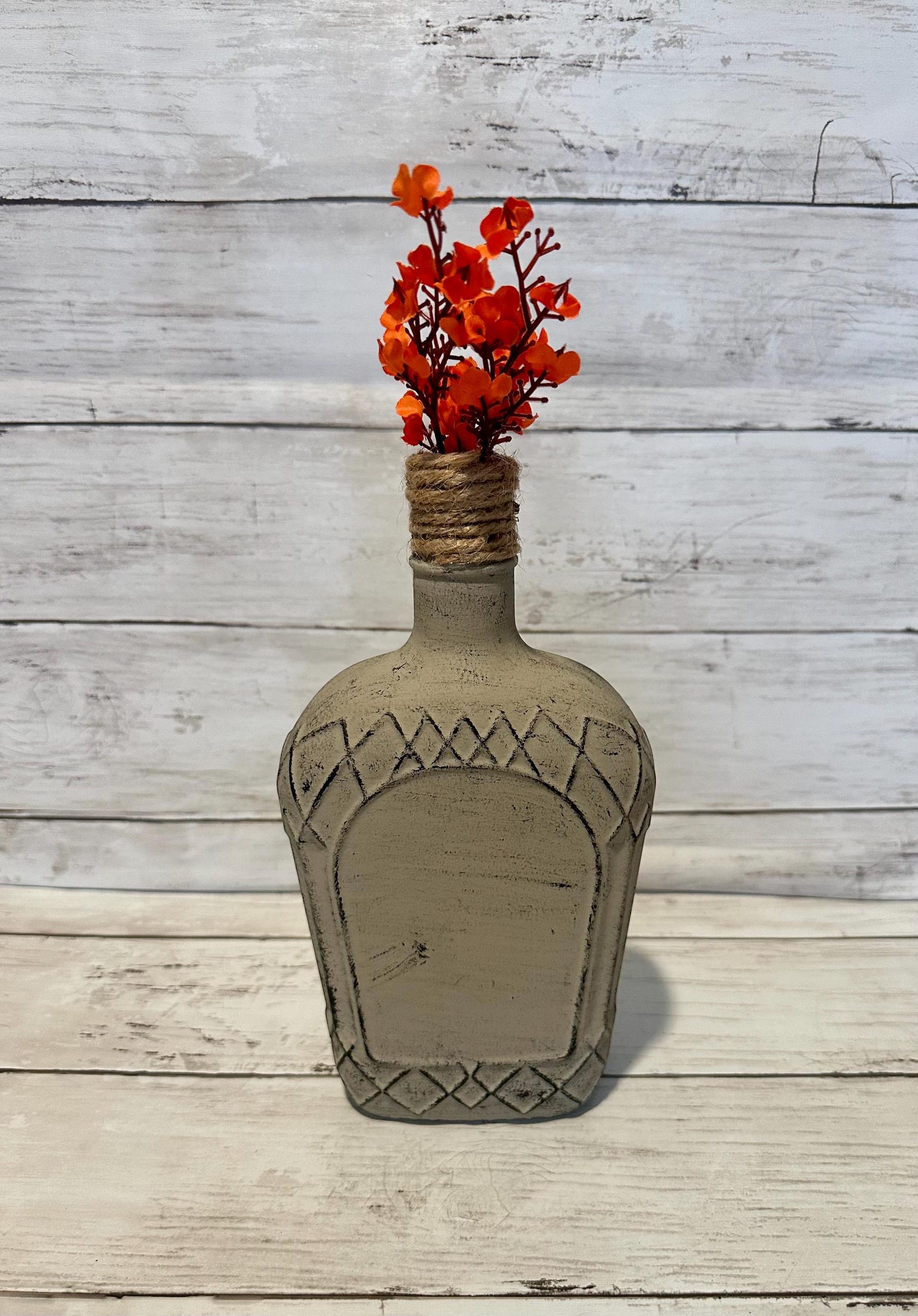 Painted and Decoupaged Crown Royal Bottle - Etsy
