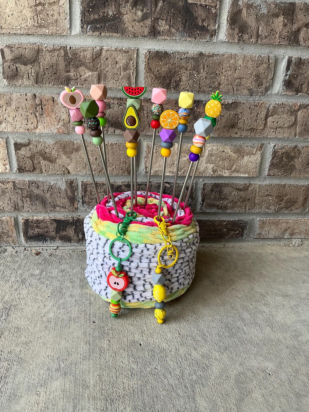 Pair of Fruit Amigurumi Sewing Sticks: Crochet Plushie Aids | Crochet ...