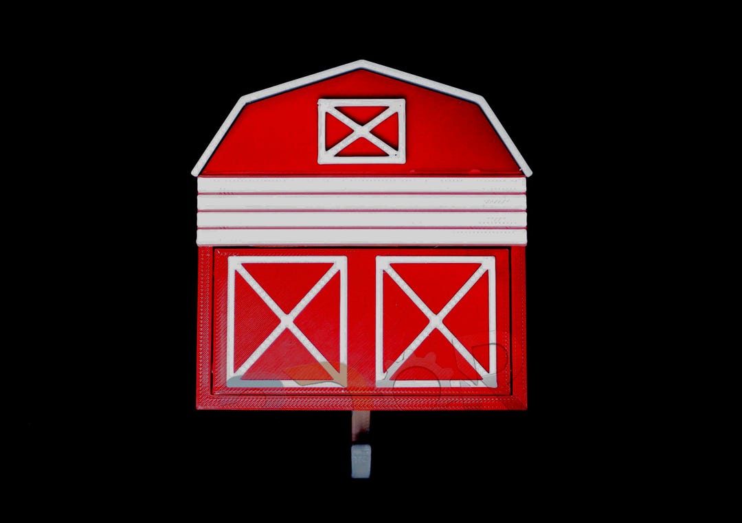 Mini Barn Farm Key Holder – Personalized & Wall-mountable, 3D Printed ...