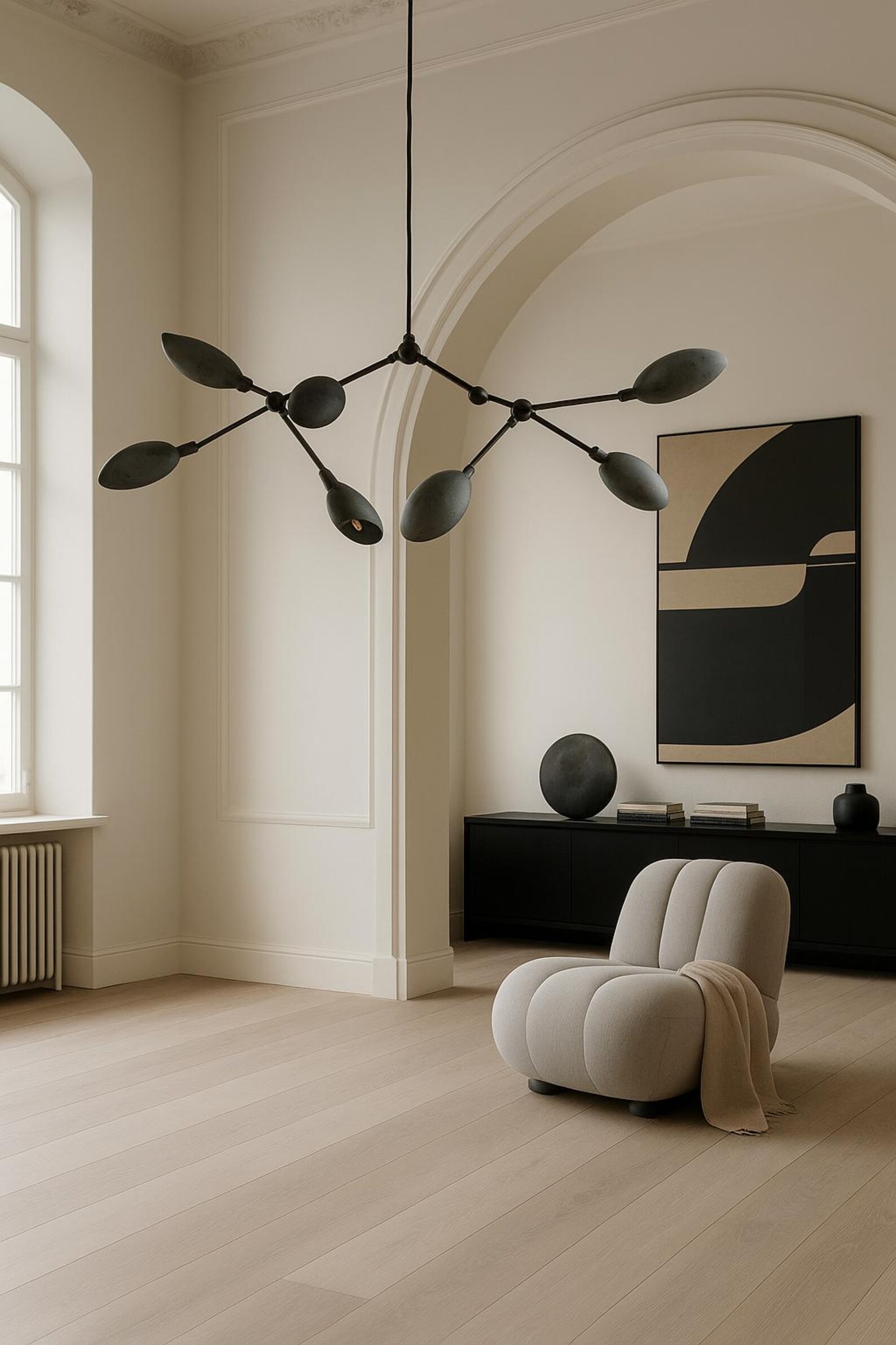 Qlp®-stingray Brass Mid Century Modern Chandelier, Handcrafted 8 Arm ...