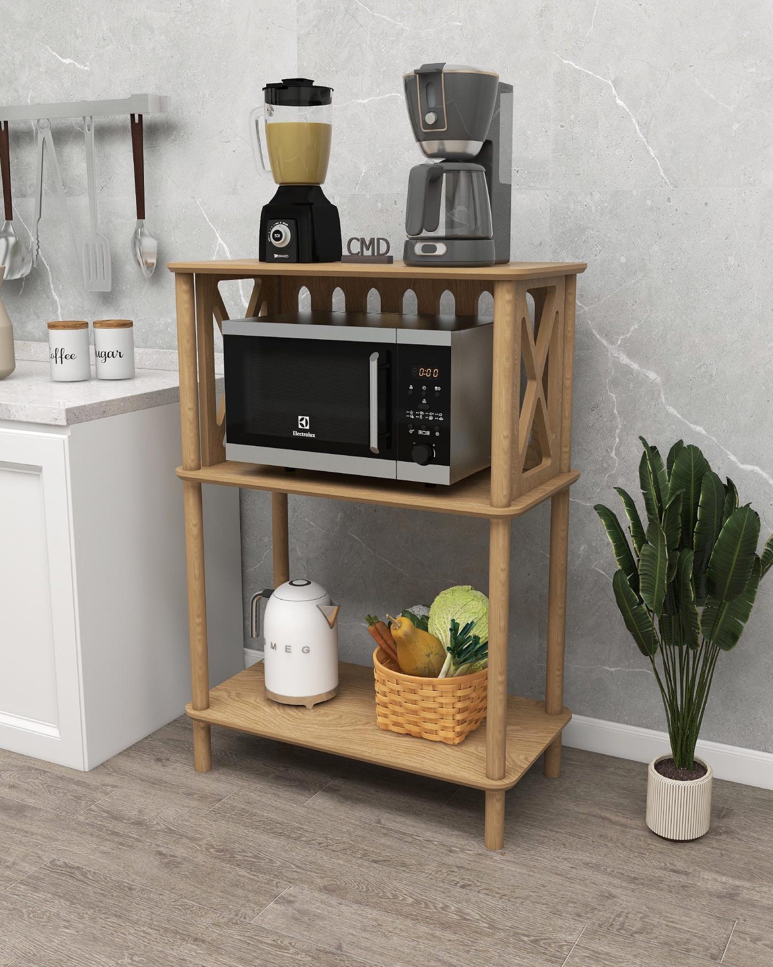 3-tier Kitchen Storage Shelf | Design Small Kitchen Shelf | Modern ...