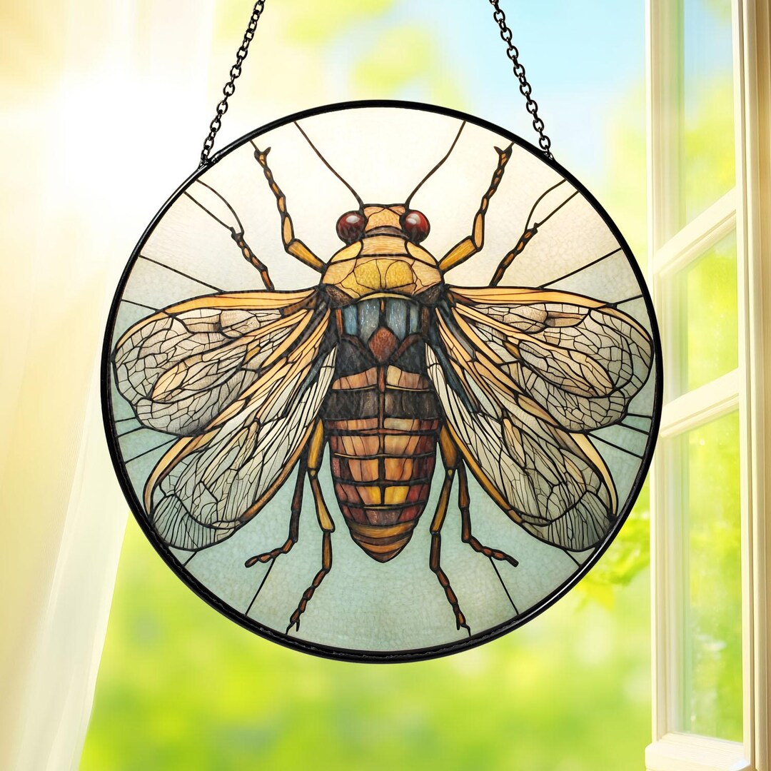 Insect Stained Glass Suncatcher, Insect Handmade Window Hanging, Nature ...