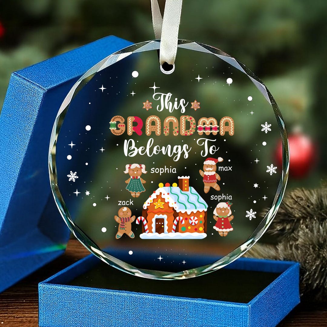 Custom Grandma Ornament – Personalized Grandkids Name Ornament ...
