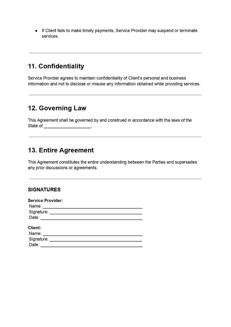 Cleaning Services Agreement Template: Editable Contract (PDF & DOC) - Etsy