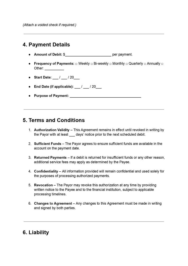 Pre-authorized Debit Agreement Template, PAD Authorization Form ...
