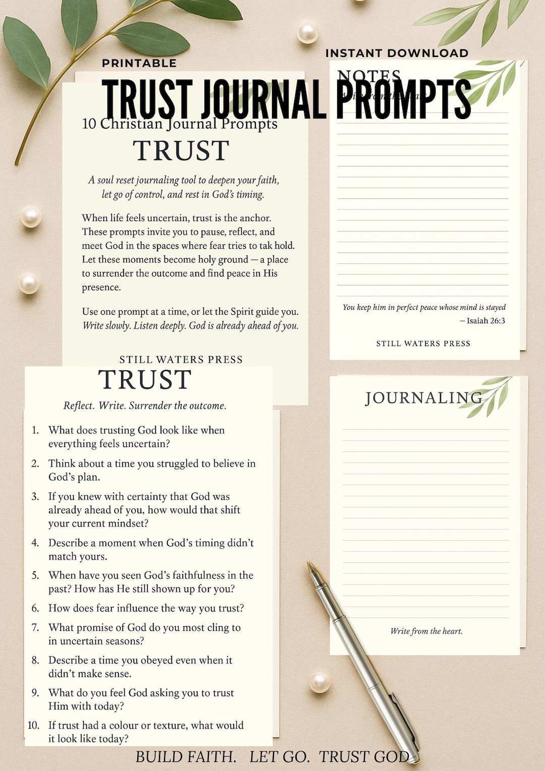 10 Christian Journal Prompts on TRUST – Faith-based Reflection ...
